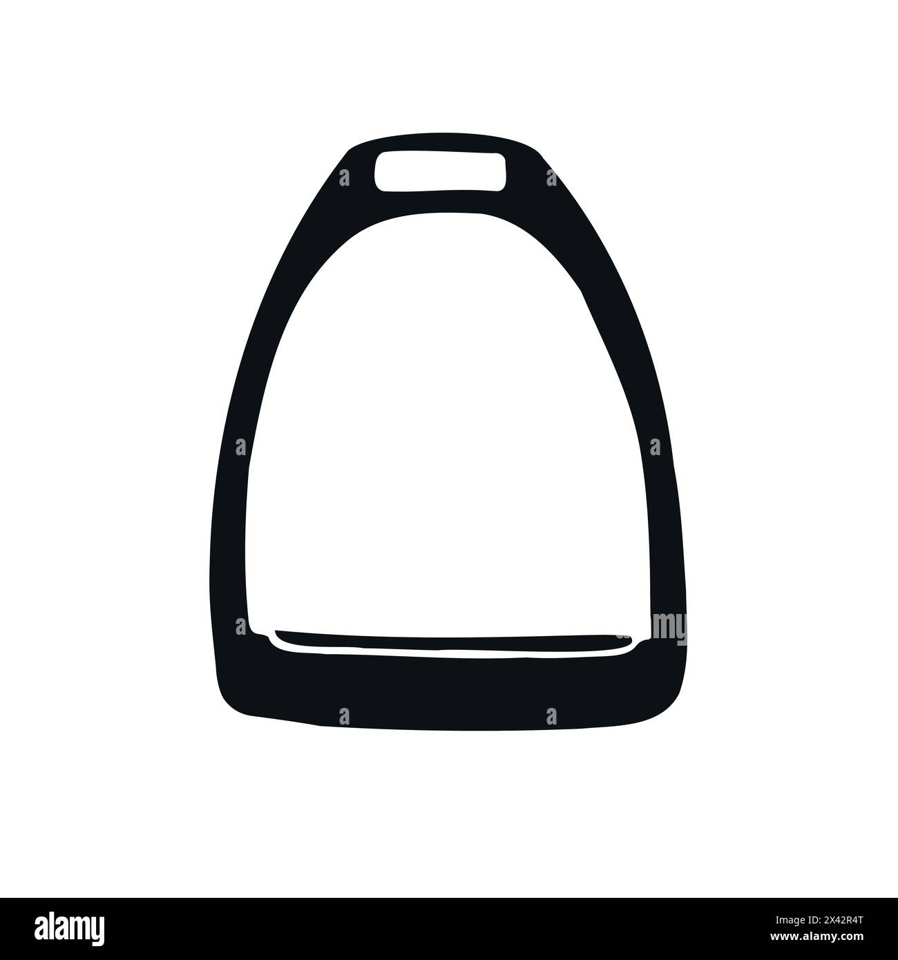 Vector hand drawn doodle sketch horse riding stirrup isolated on white background Stock Vector ...