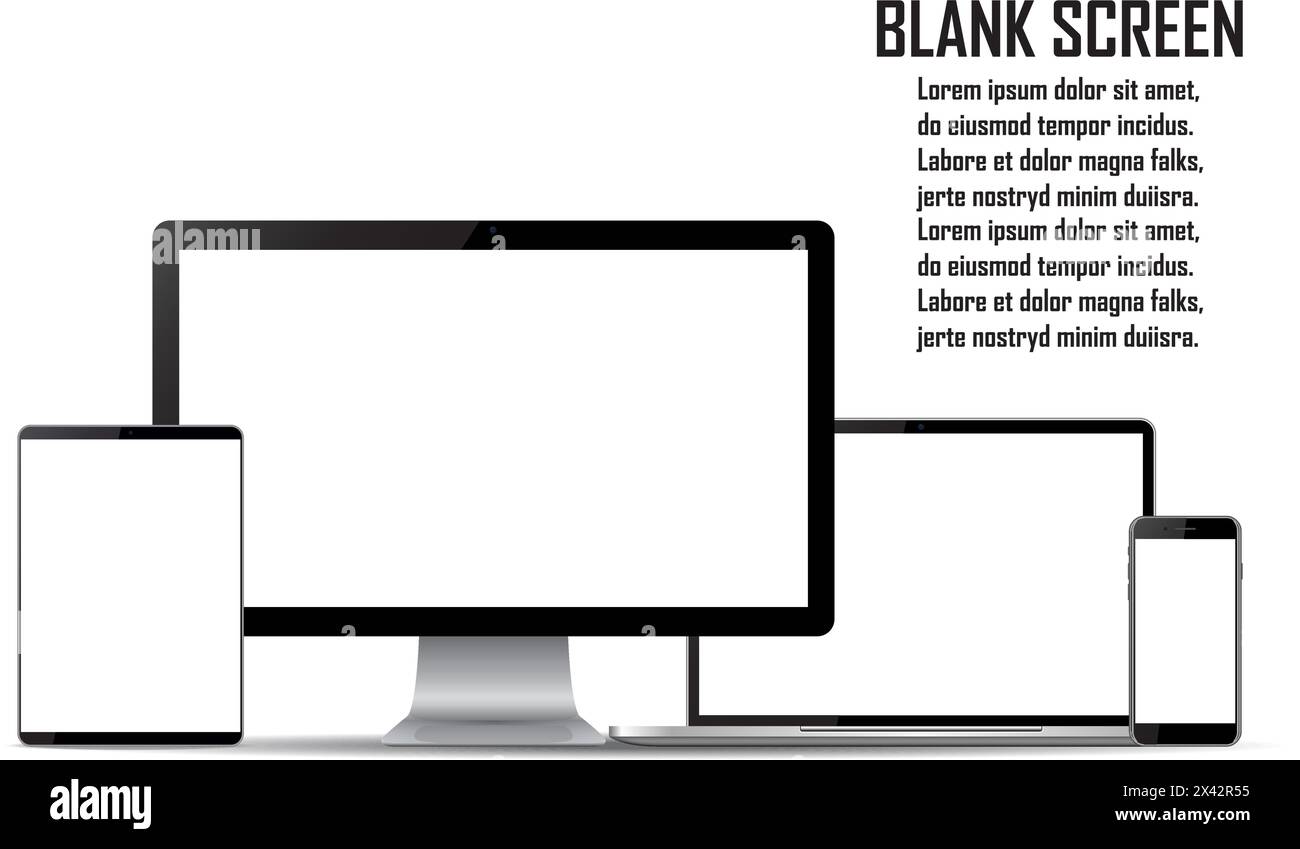 Blank screens computer hi-res stock photography and images - Alamy