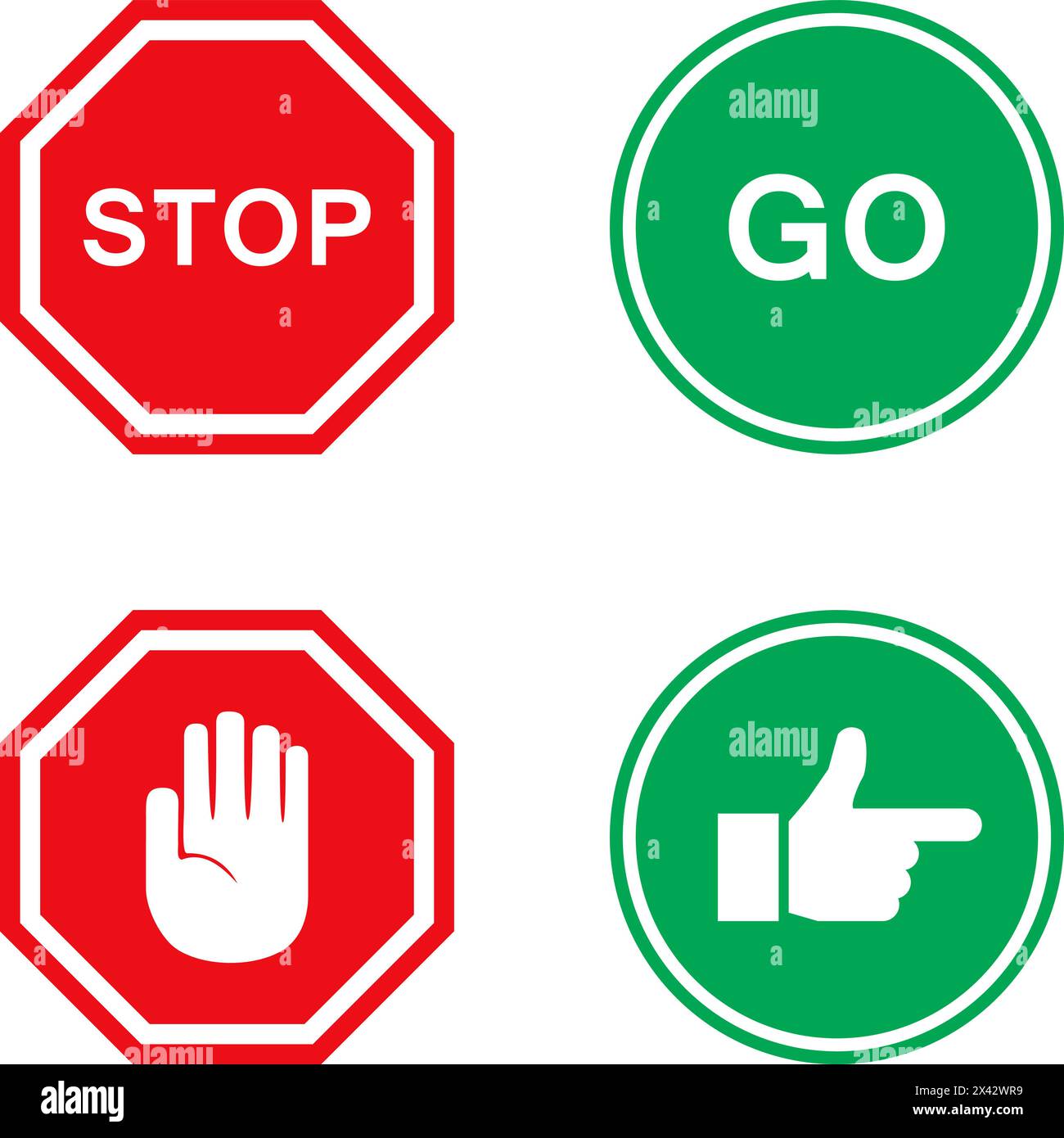 Green direction signs Stock Vector Images - Alamy