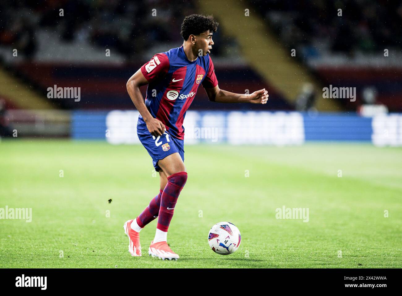 Lamine Yamal of FC Barcelona during the Spanish championship La Liga football match between FC ...