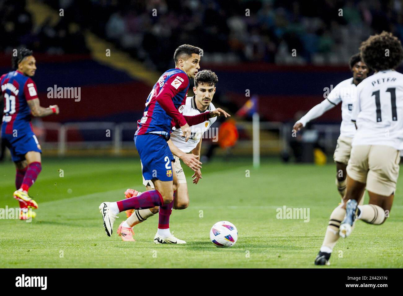 Joao Cancelo of FC Barcelona during the Spanish championship La Liga football match between FC ...