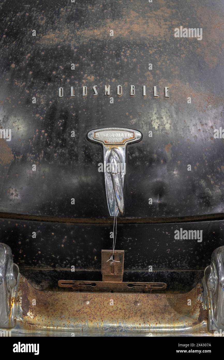 Black Oldsmobile Fastback Coupe 98 series Sedanette Produced in 1949 ...