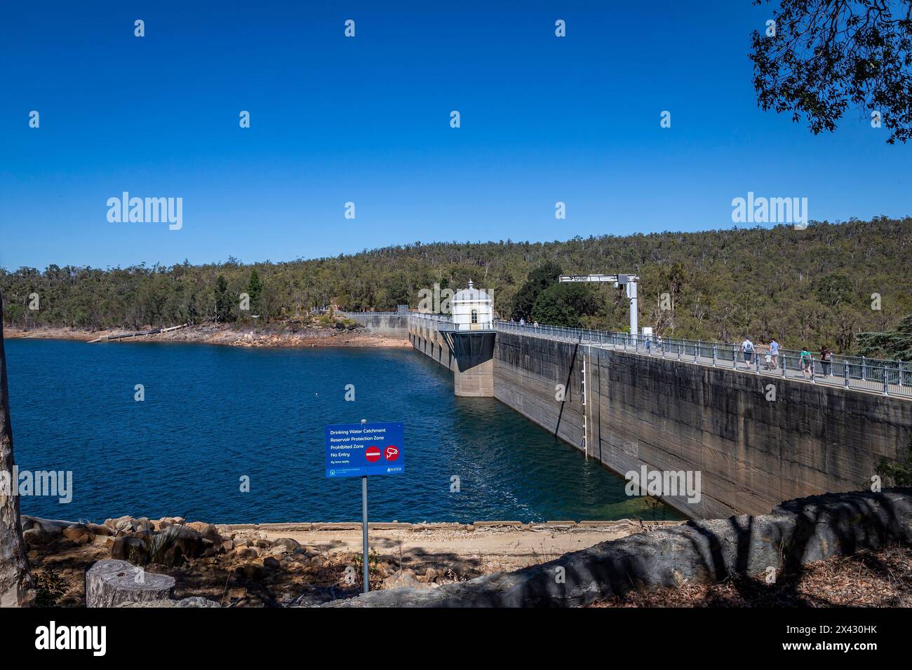 Mandaring dam reservoir, 39 kilometres from Perth, in the Darling Scarp ...