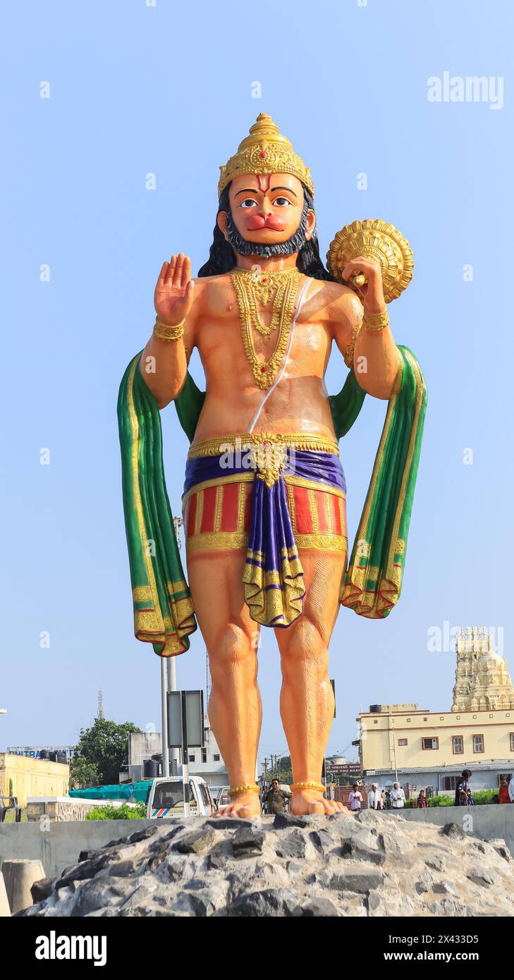 Statue of Lord Hanumana on the Somnath Beach, Somnath, Gujarat, India ...