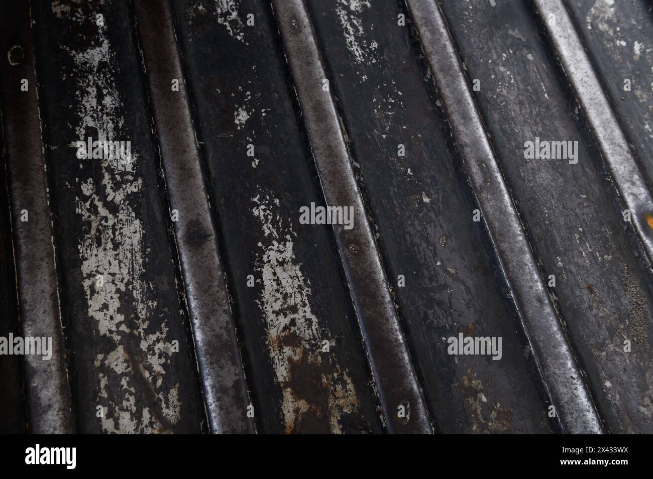 Old black corrugated metal texture surface Stock Photo - Alamy