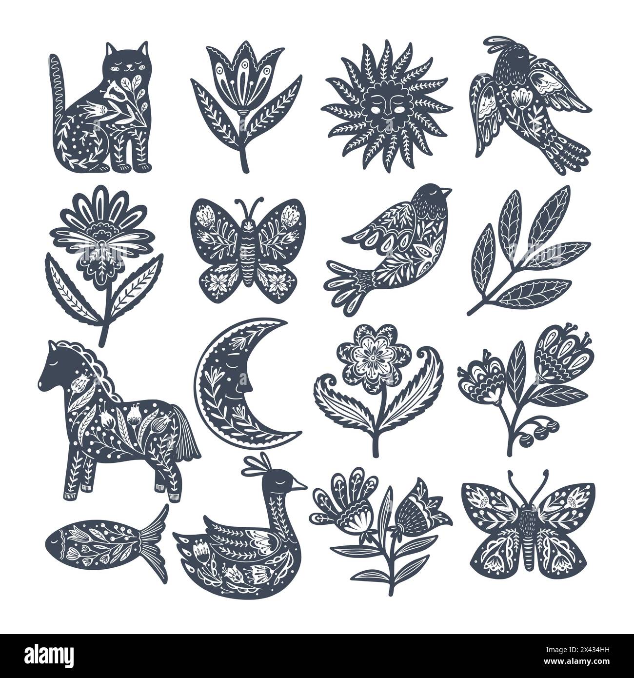 Nordic elements Stock Vector Images - Alamy