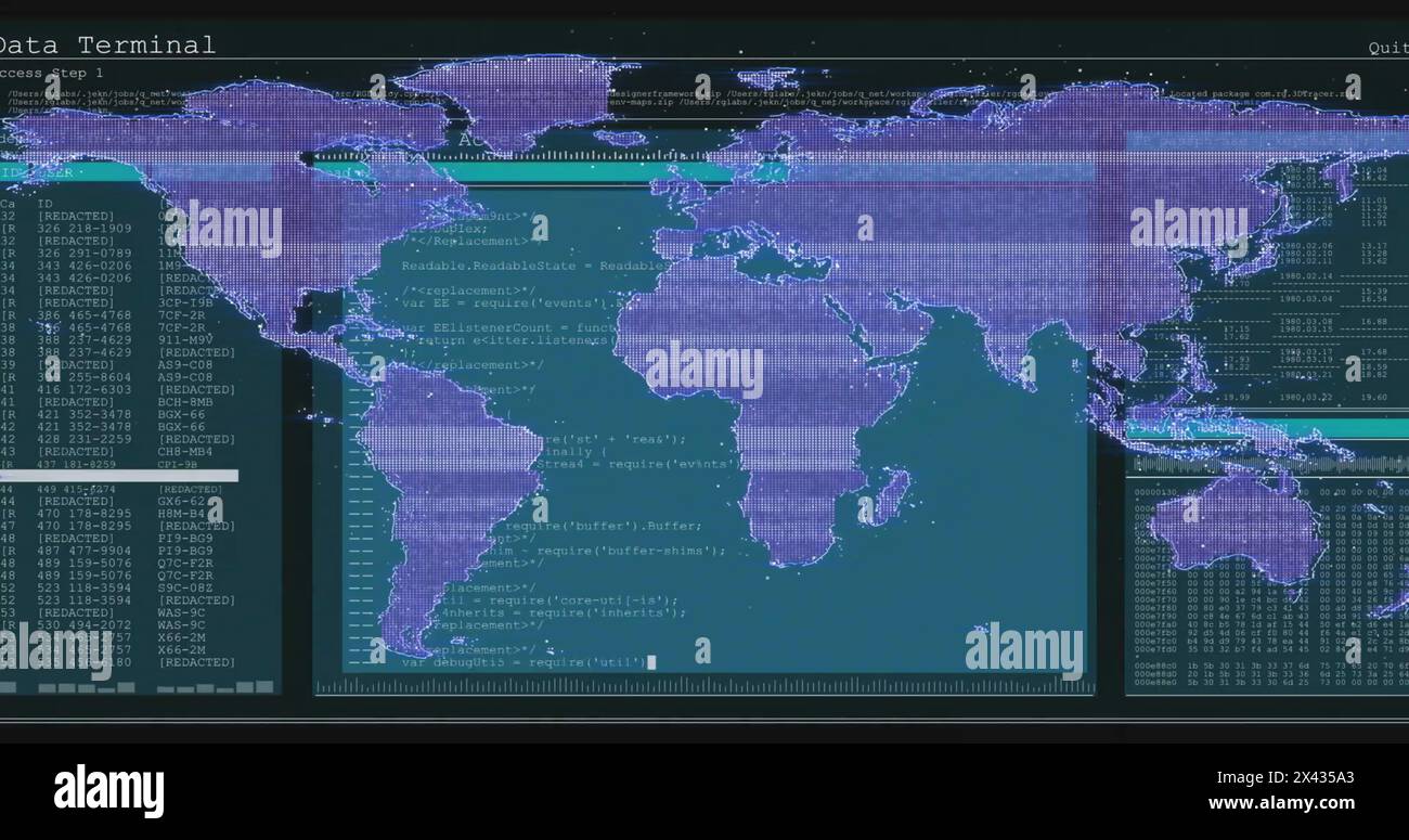 Animation digital screen world map hi-res stock photography and images ...