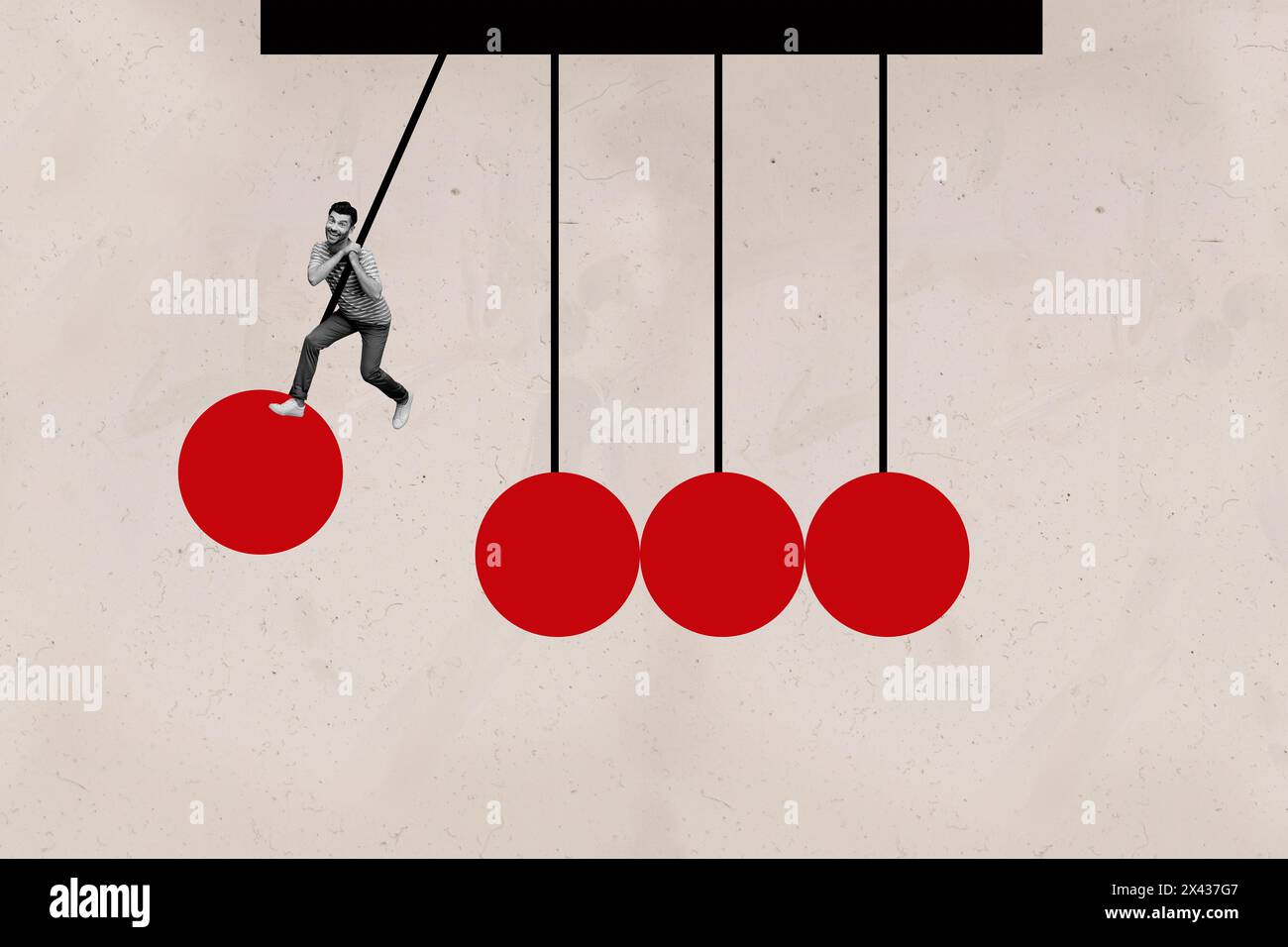 Trend artwork composite sketch image 3D photo collage of black white ...