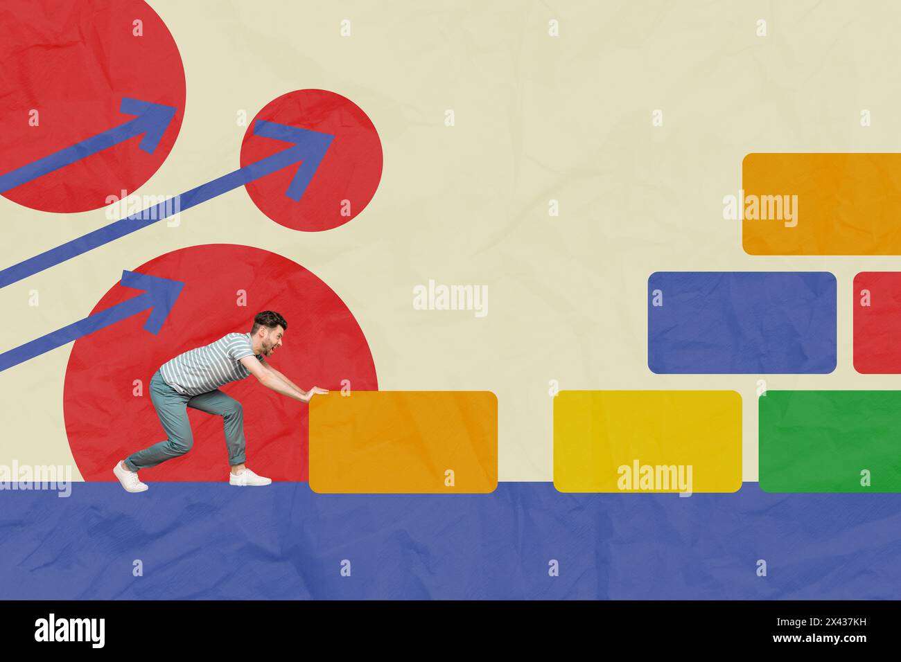 Composite sketch image trend artwork 3D photo collage of silhouette ...