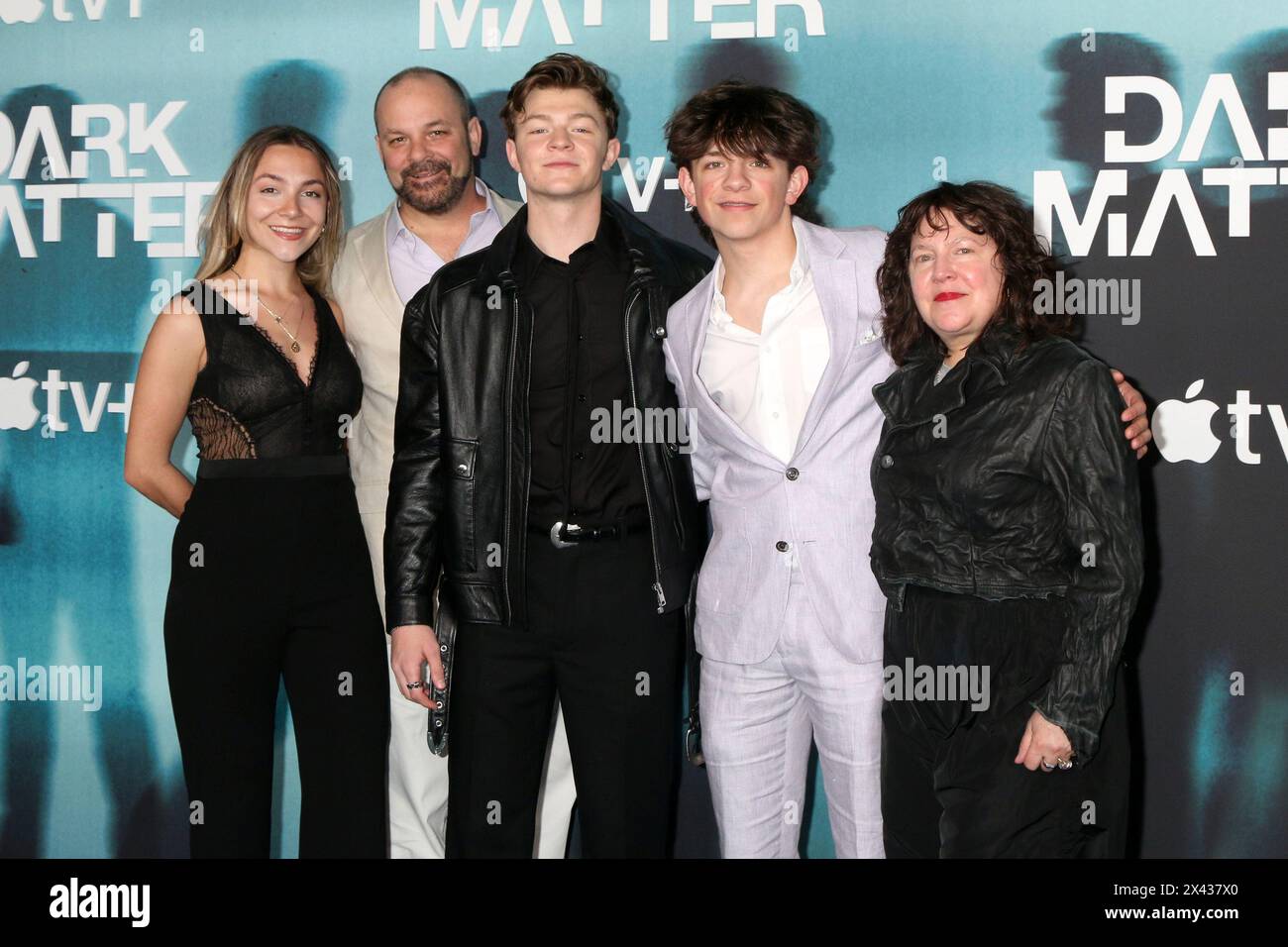 LOS ANGELES - APR 29: Oakes Fegley, Family at the Dark Matter AppleTV+ ...