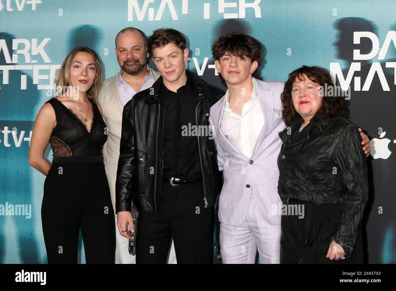 LOS ANGELES - APR 29: Oakes Fegley, Family at the Dark Matter AppleTV+ ...