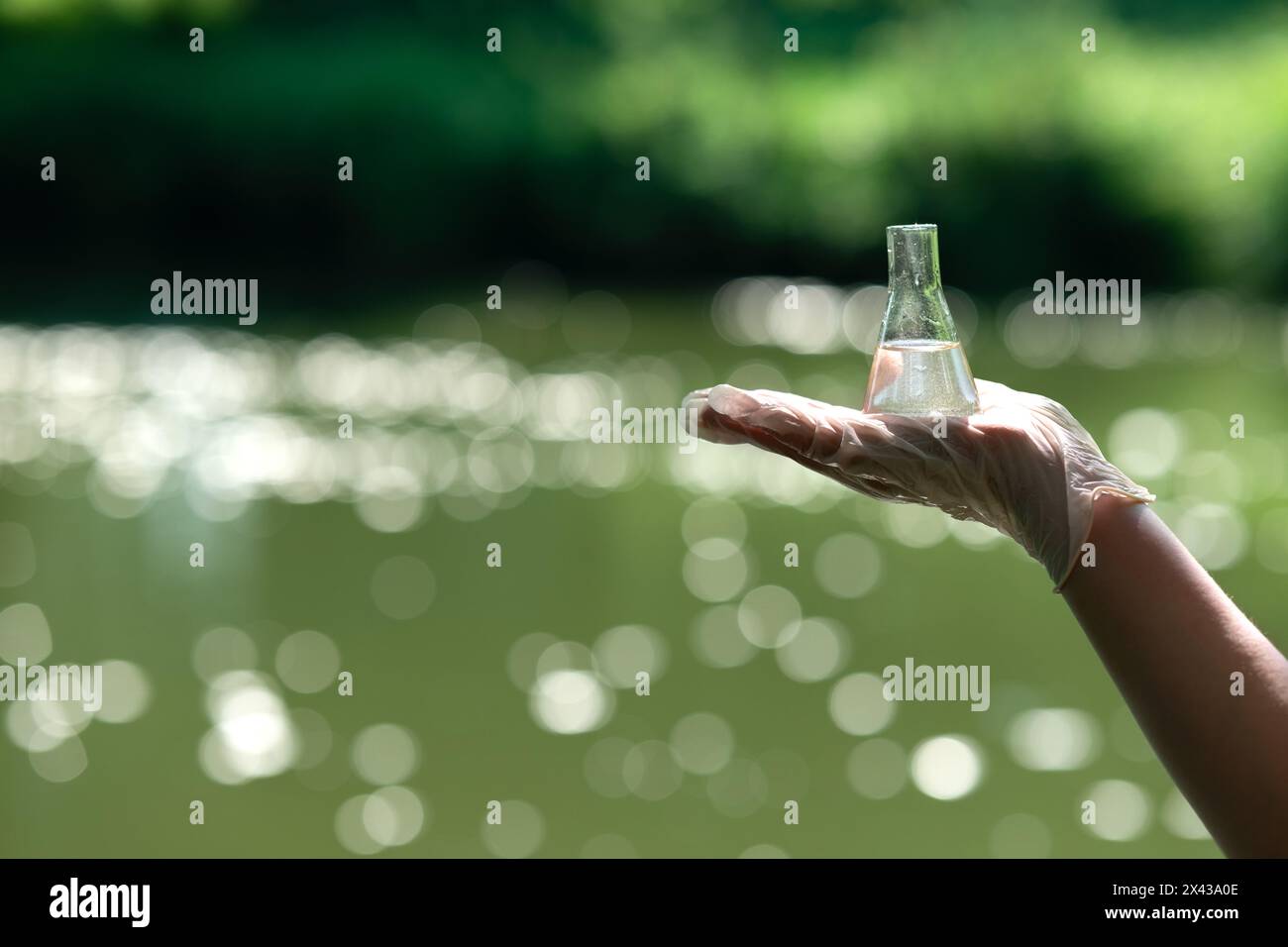 Sampling water for testing. Study of the quality of waste and drinking ...