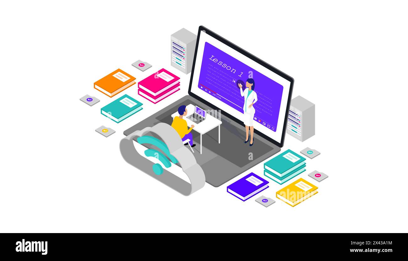 Online workshop vector vectors hi-res stock photography and images - Alamy