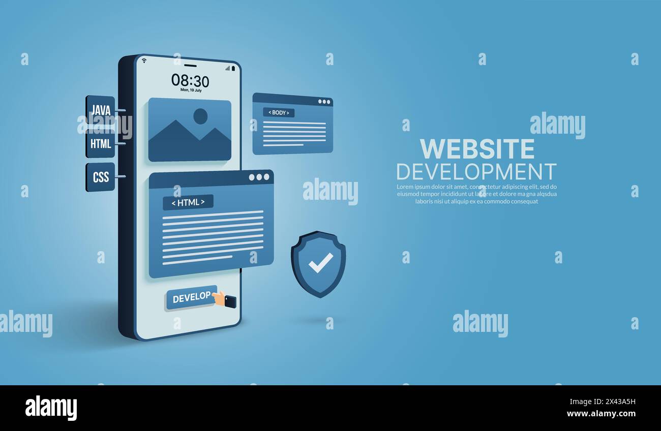 Website And Mobile Application Development Coding And Programming Concept Responsive Layout Ux