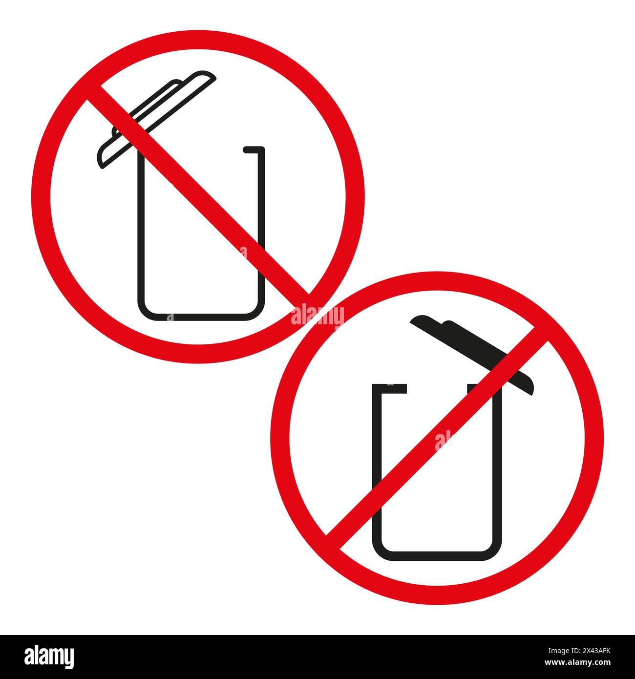 No littering Vector symbol. Waste disposal prohibition sign. Garbage ...