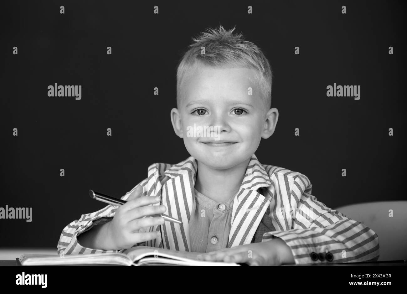 School child student learning in class, study english language at ...