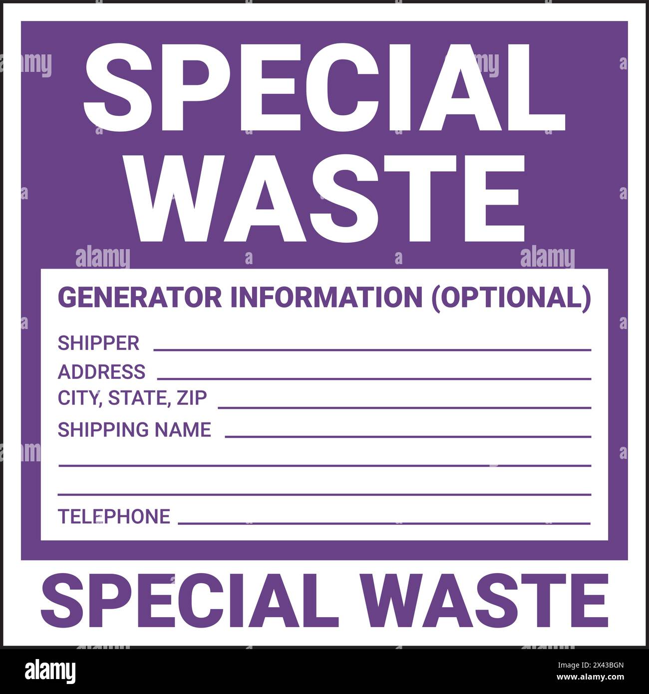 Container Hazardous Standard Label Marking Special Waste Stock Vector ... Container Hazardous Standard Label Marking Special Waste Stock Vector ...