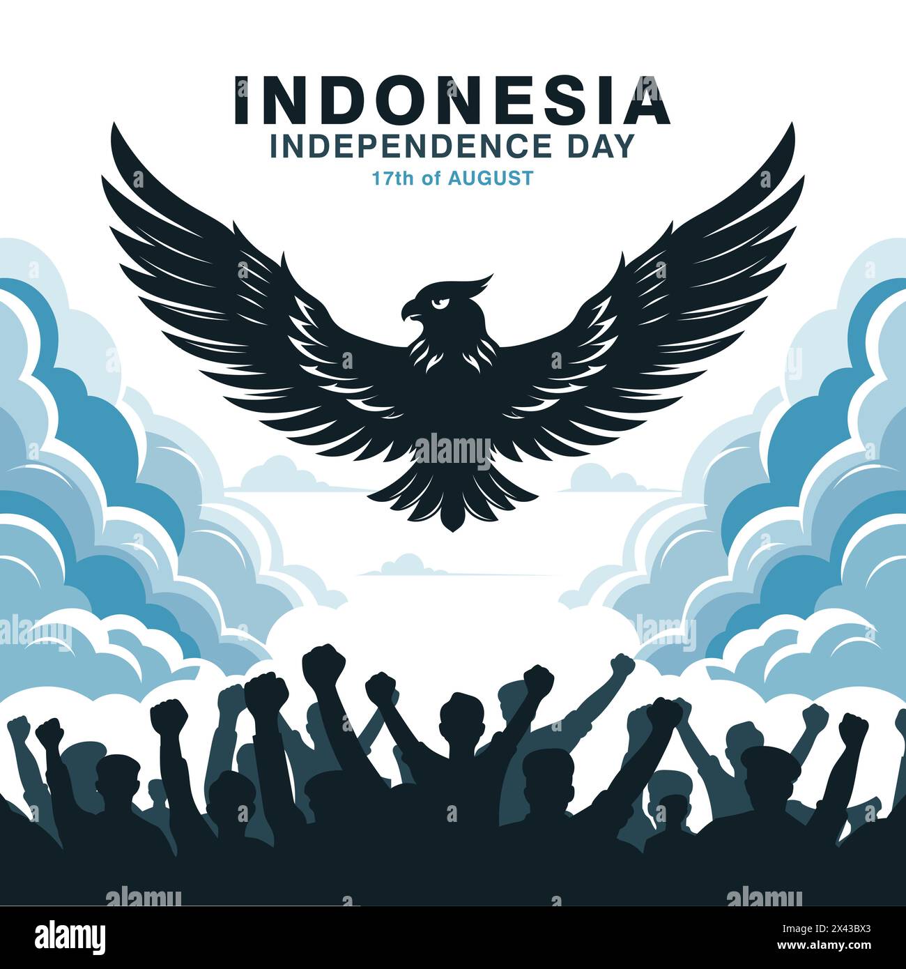 79th Indonesia Independence Day, 17 august 2024 celebration vector ...