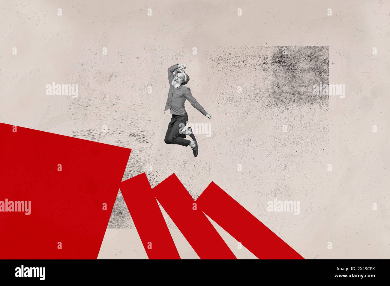 3D photo collage composite artwork sketch image of black white ...