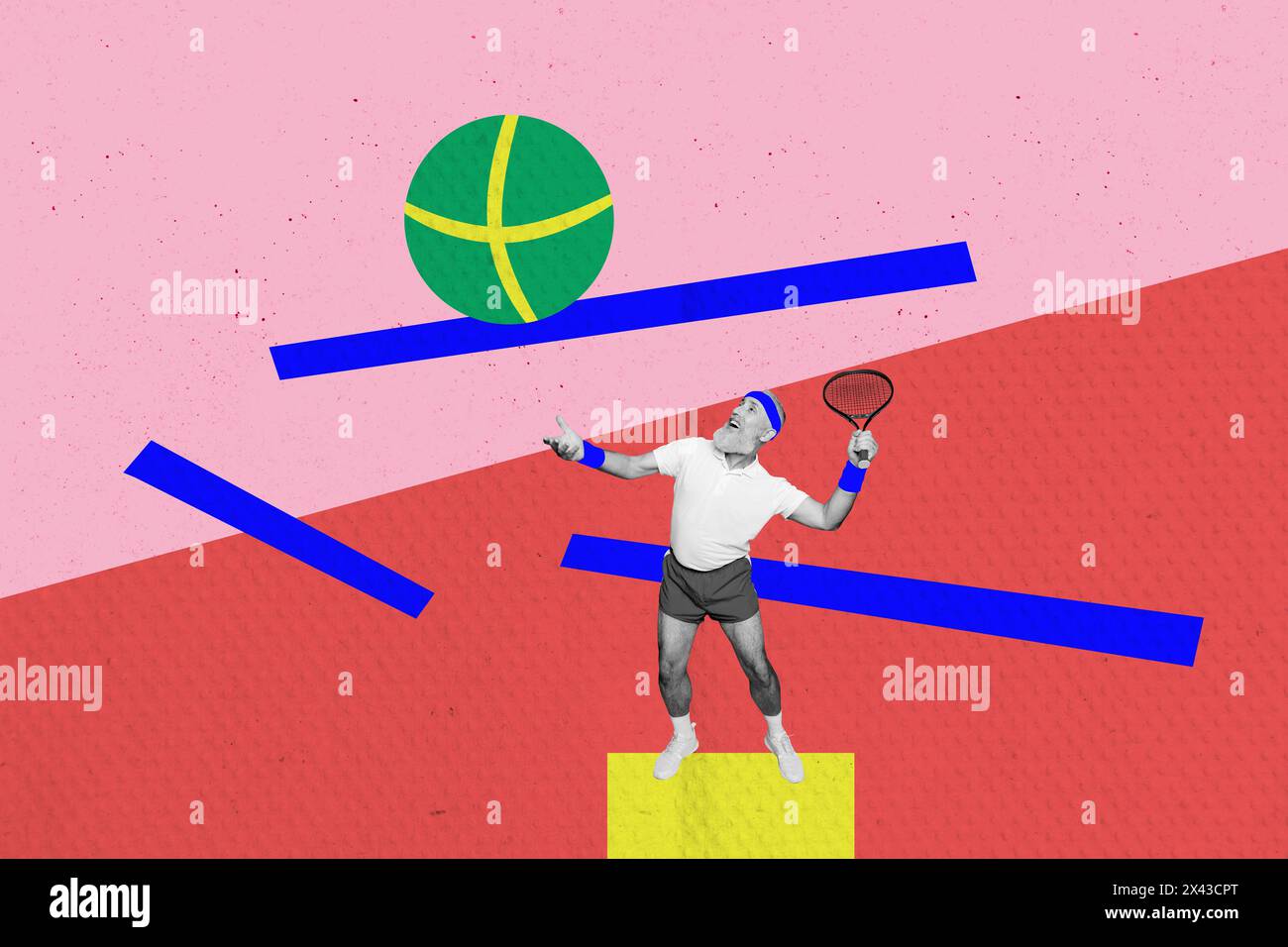 3D photo collage trend artwork sketch image of silhouette active ...