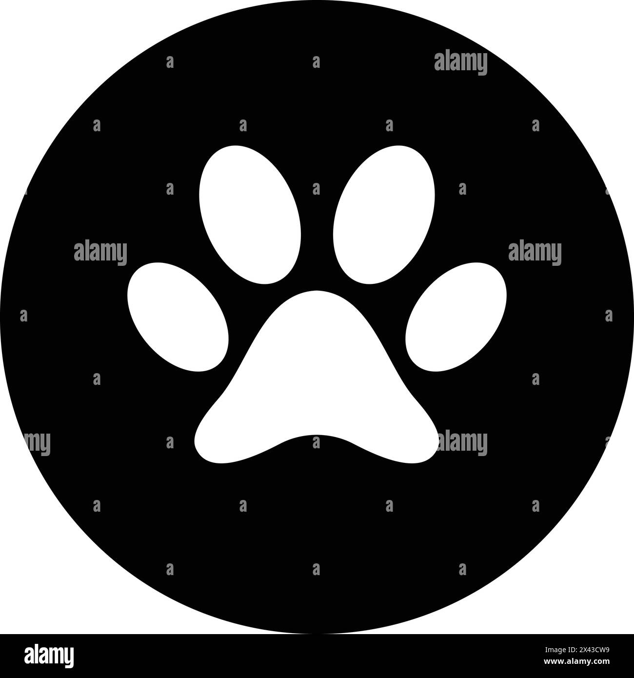Dog footprint Stock Vector Images - Alamy