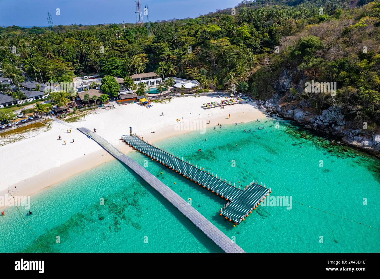 Aerial view of Siam bay in koh Racha Yai also known as Raya Island in ...
