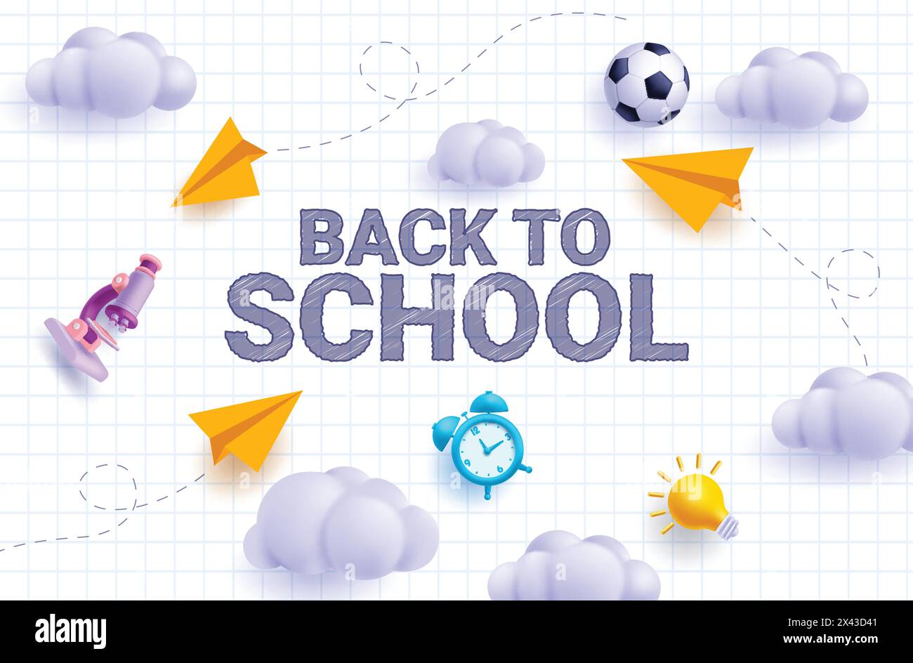 Back to school text vector banner design. Back to school typography in ...