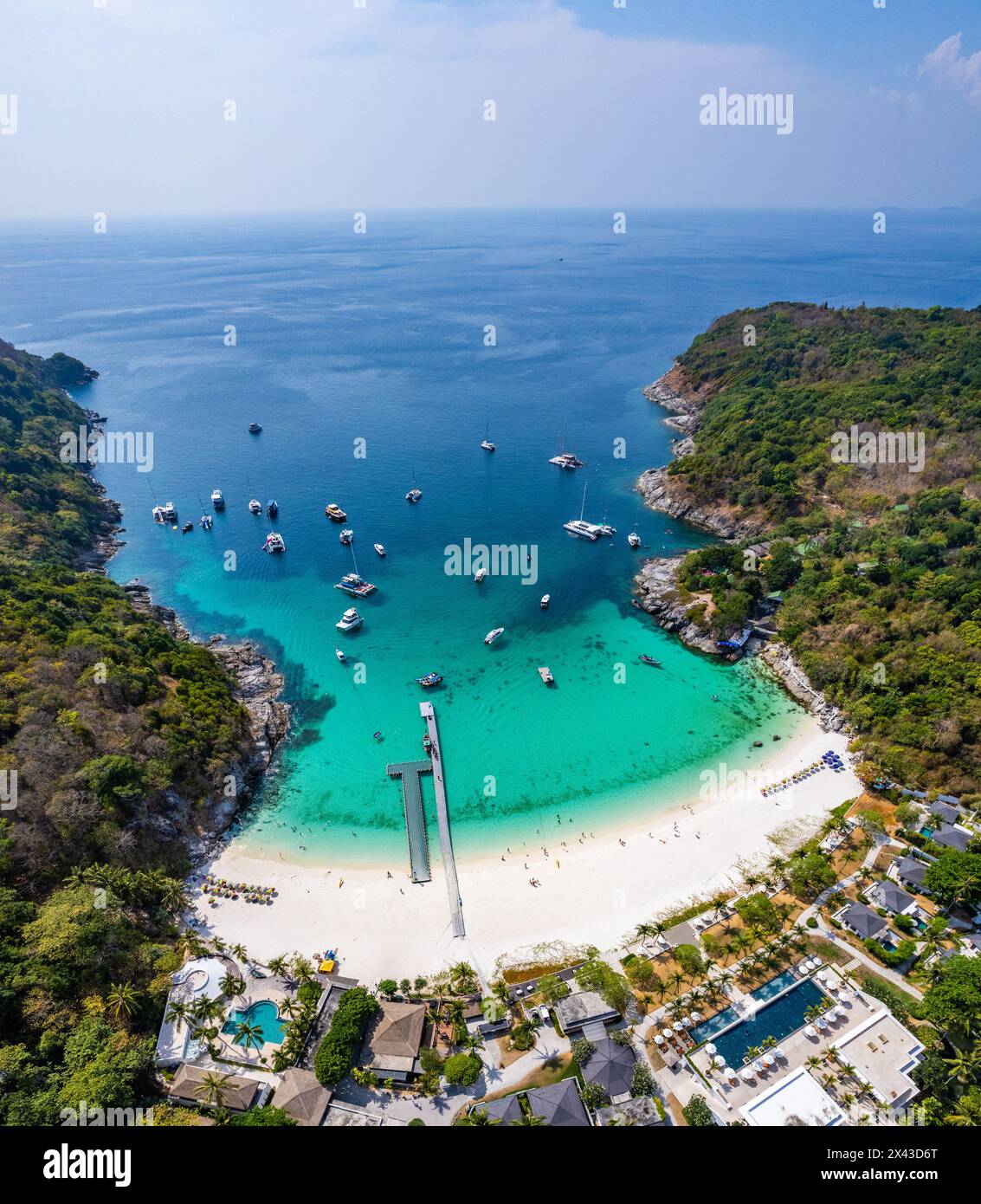Aerial view of Siam bay in koh Racha Yai also known as Raya Island in ...