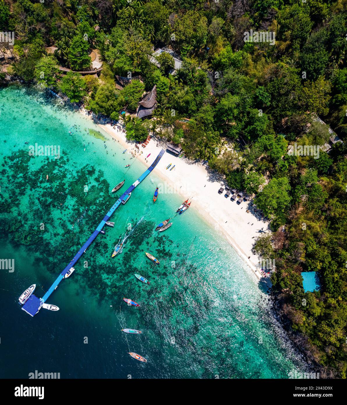 Aerial view of Coral island or Koh hey in Phuket, Thailand Stock Photo ...
