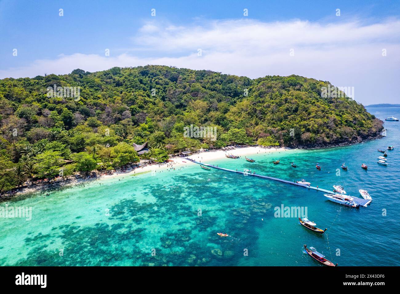 Aerial view of Coral island or Koh hey in Phuket, Thailand Stock Photo ...