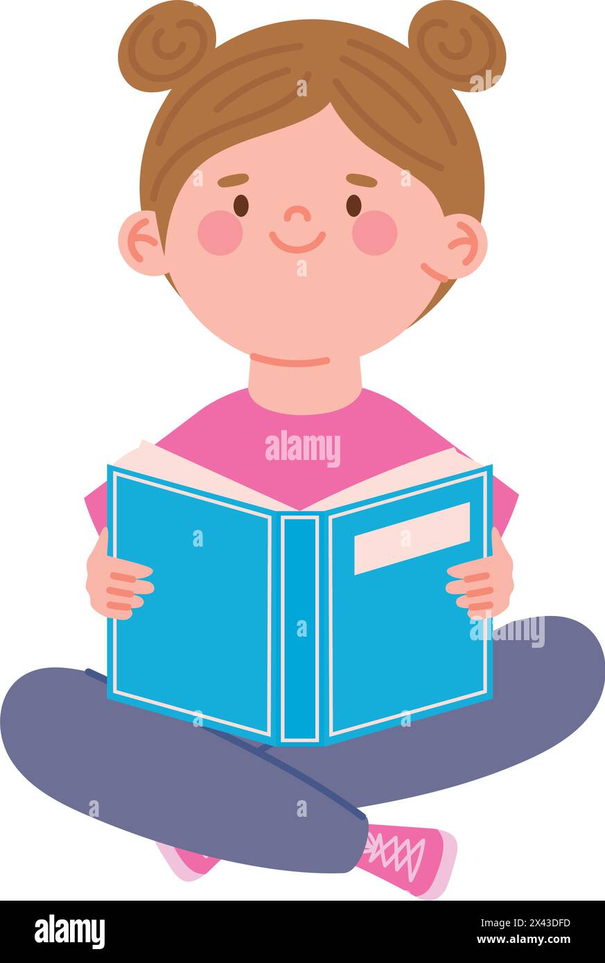 reader girl cartoon Stock Vector Image & Art - Alamy