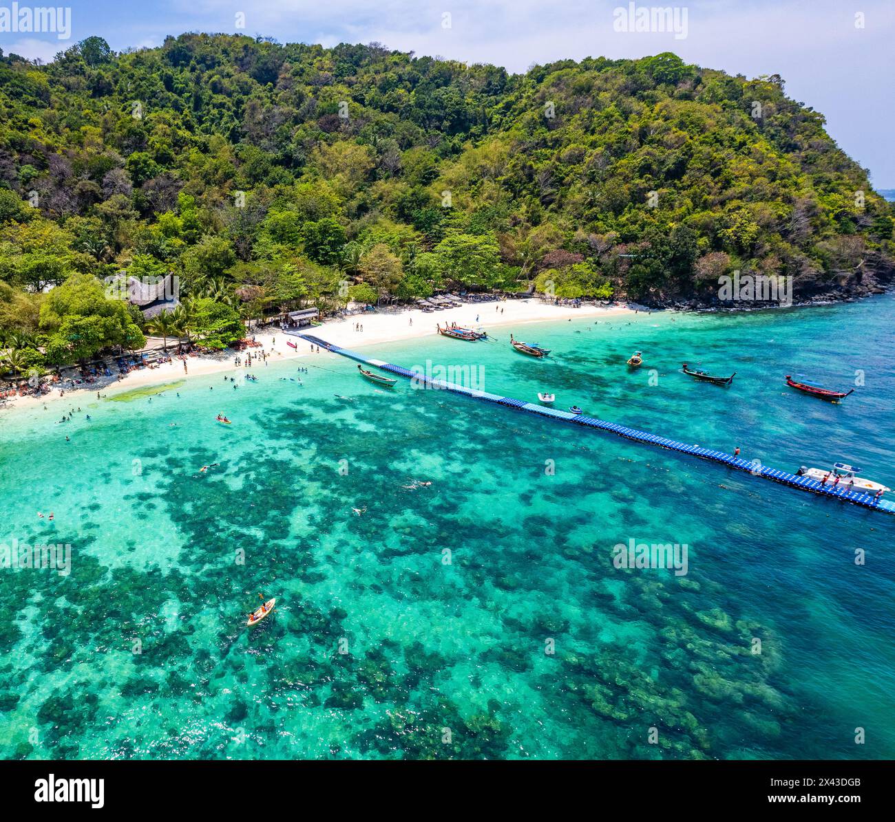 Aerial view of Coral island or Koh hey in Phuket, Thailand Stock Photo ...