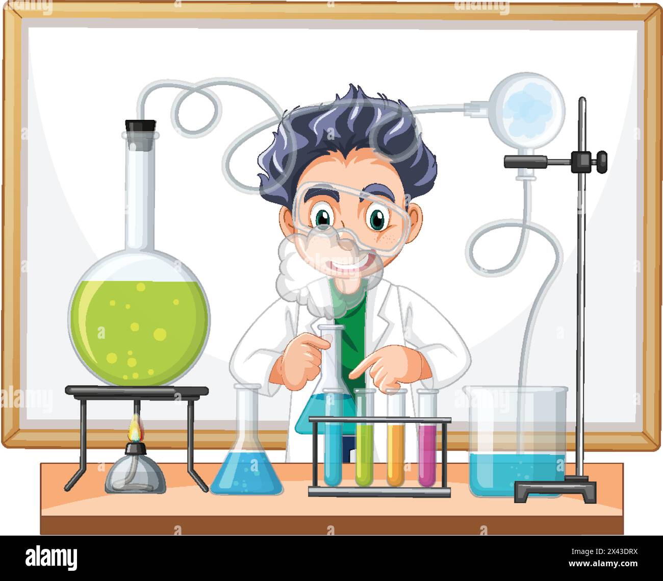 Cartoon science chemicals hi-res stock photography and images - Alamy