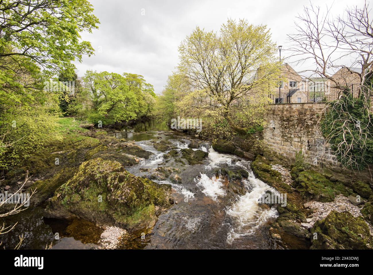 The Queen's Rock by the footbridge over The River Ribble in Settle ...