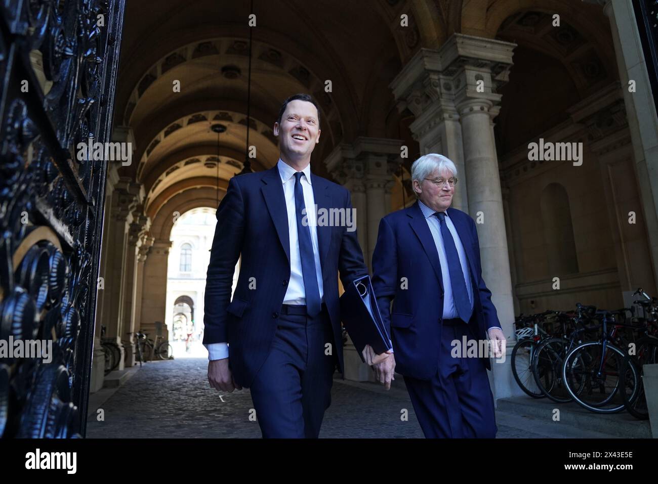 Justice Secretary Alex Chalk (left) and Andrew Mitchell, Minister of ...
