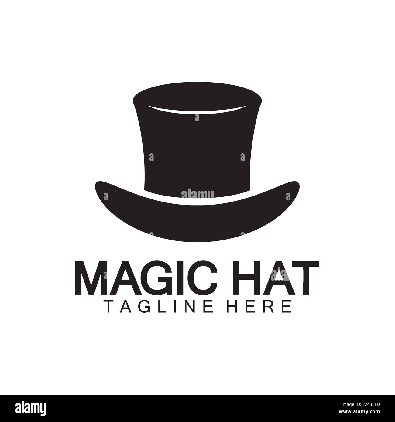 Hat logo vector Black and White Stock Photos & Images - Alamy