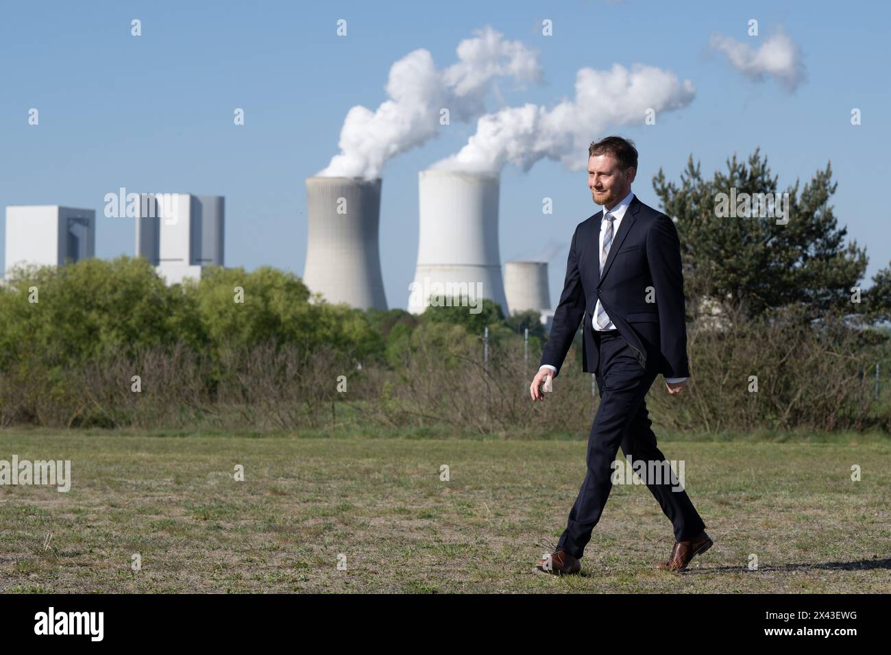 Boxberg, Germany. 30th Apr, 2024. Michael Kretschmer (CDU), Minister ...