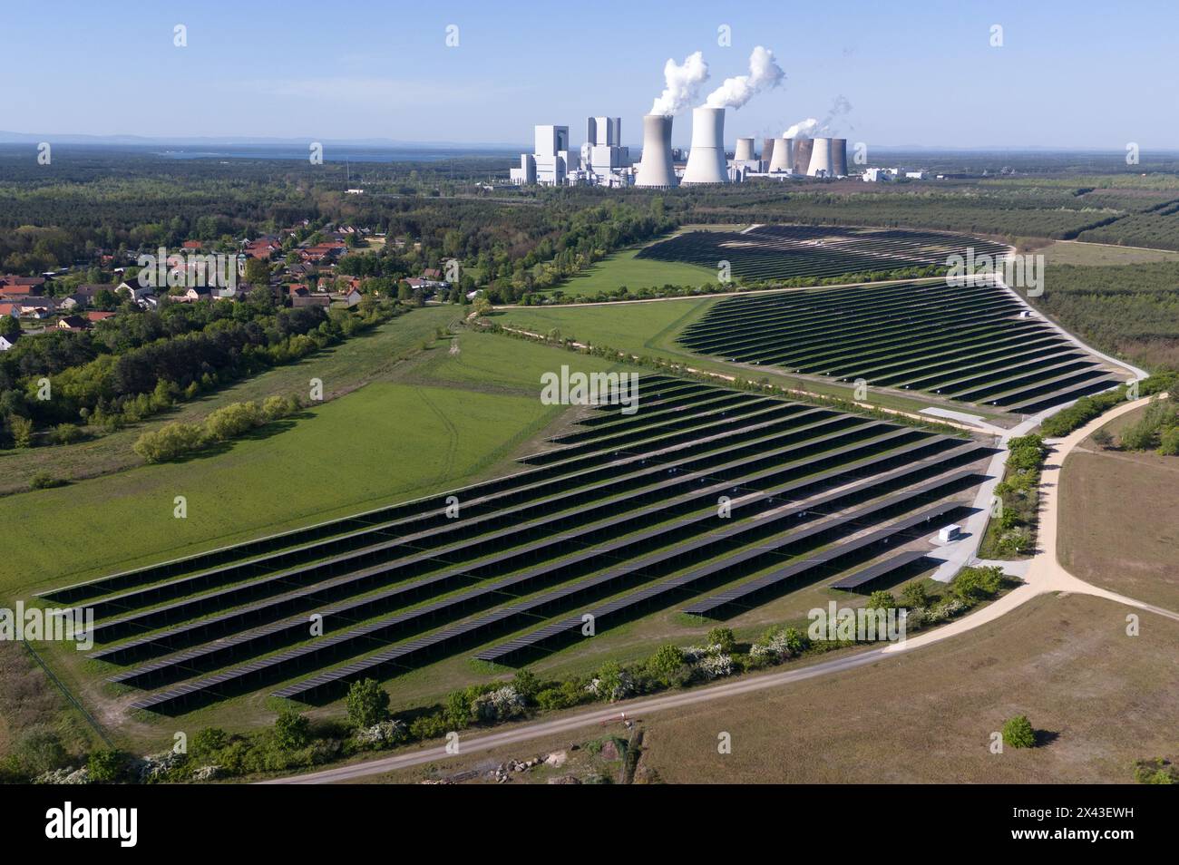 Boxberg, Germany. 30th Apr, 2024. A ground-mounted photovoltaic system ...