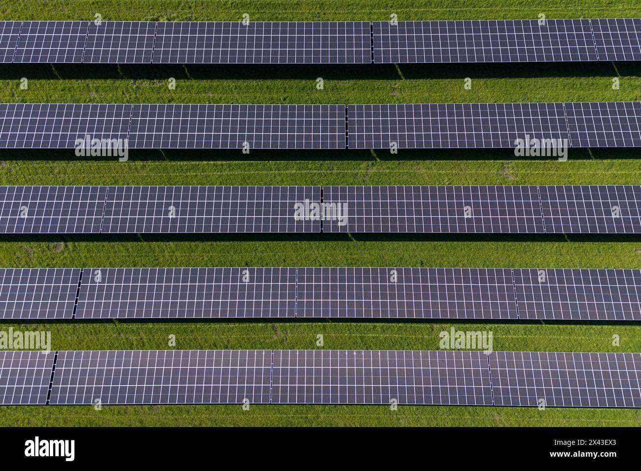 Boxberg, Germany. 30th Apr, 2024. A ground-mounted photovoltaic system ...