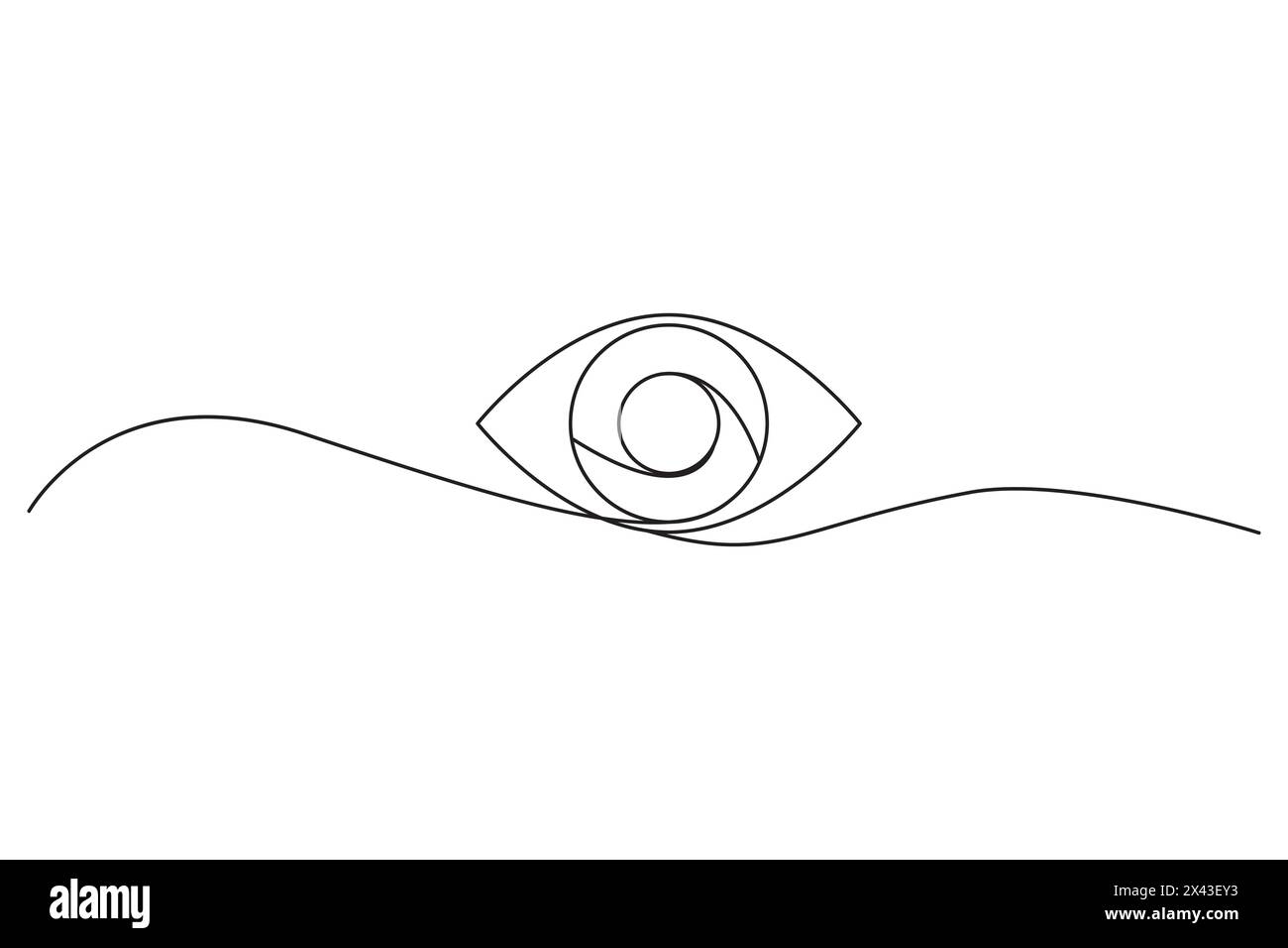 Continuous line eye drawing. Simple vector illustration. Artistic ...
