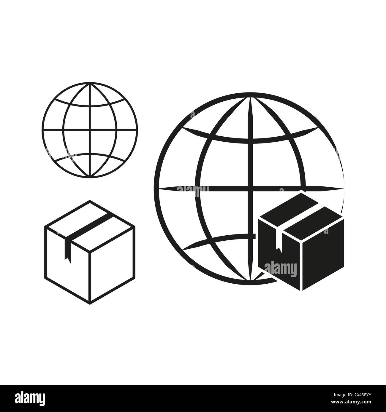 Delivery and logistics icons hi-res stock photography and images - Alamy