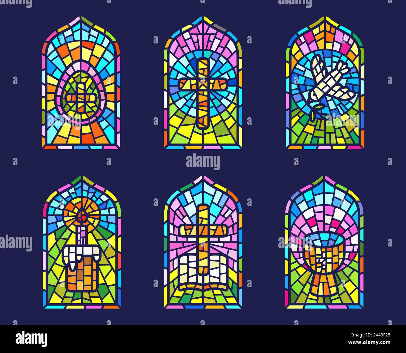 Jesus stained glass Stock Vector Images - Alamy