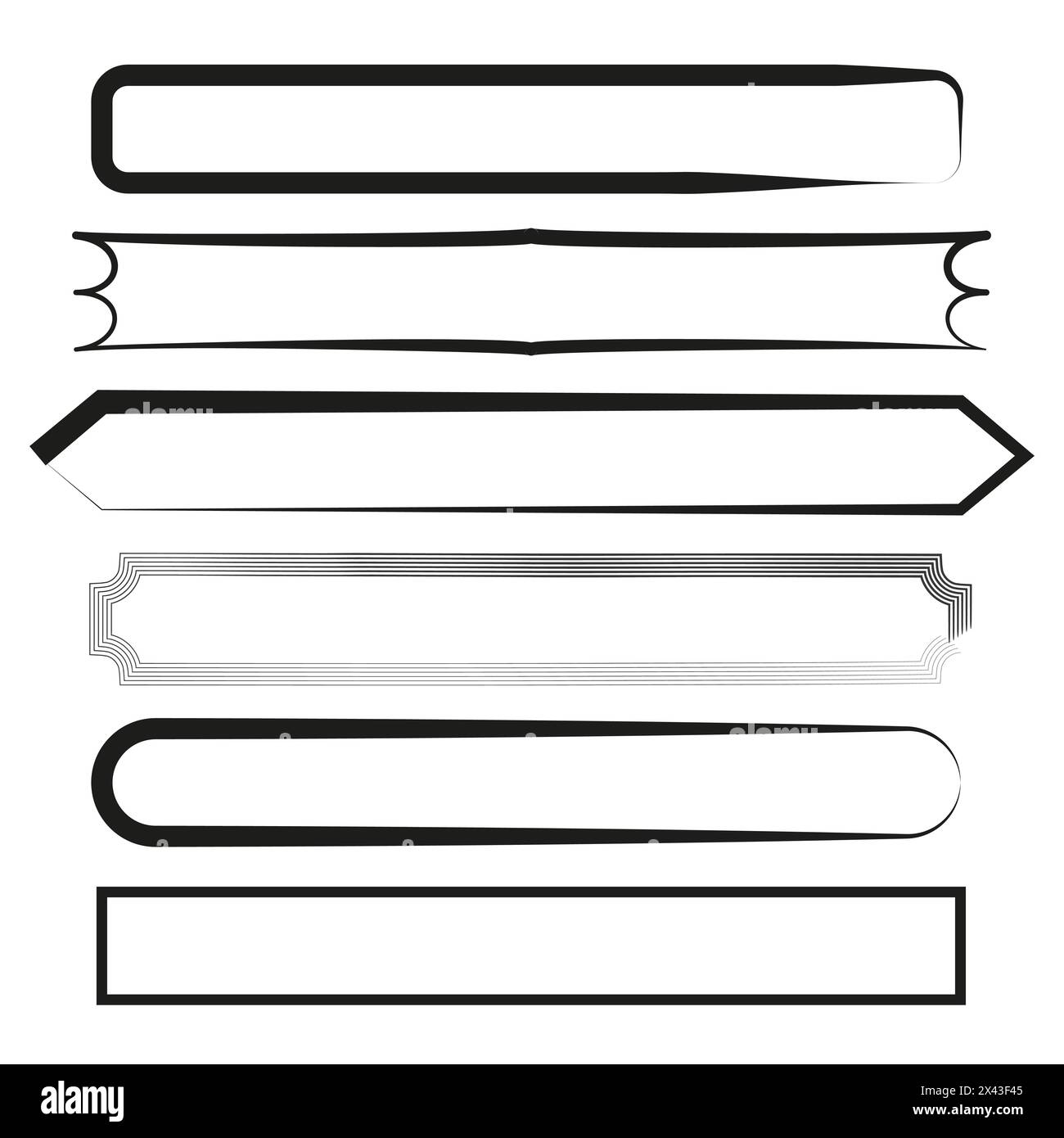 Set of vector banners. Collection of banner shapes. Modern banner ...