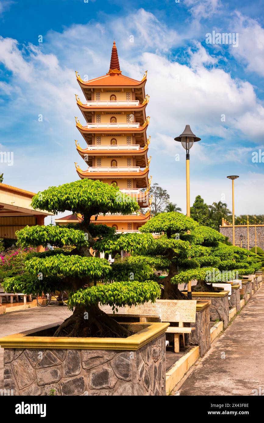 Traditional Buddhist pagoda in Vietnam, asian religious building Stock ...