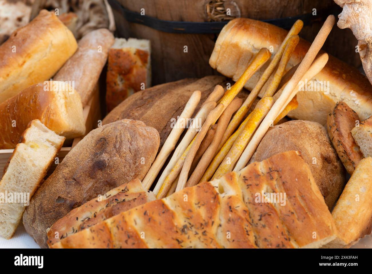 Italy, Various Sizes of Traditional Bread Stock Photo - Alamy