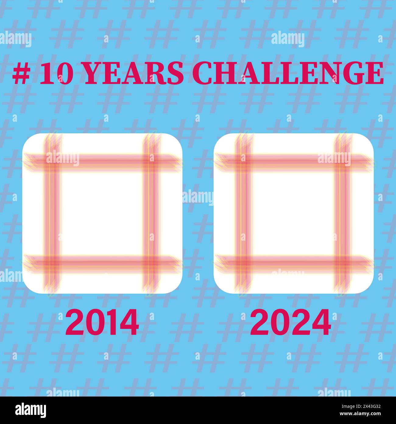 Plaid pattern evolution. Time comparison squares. 2014 to 2024 design ...
