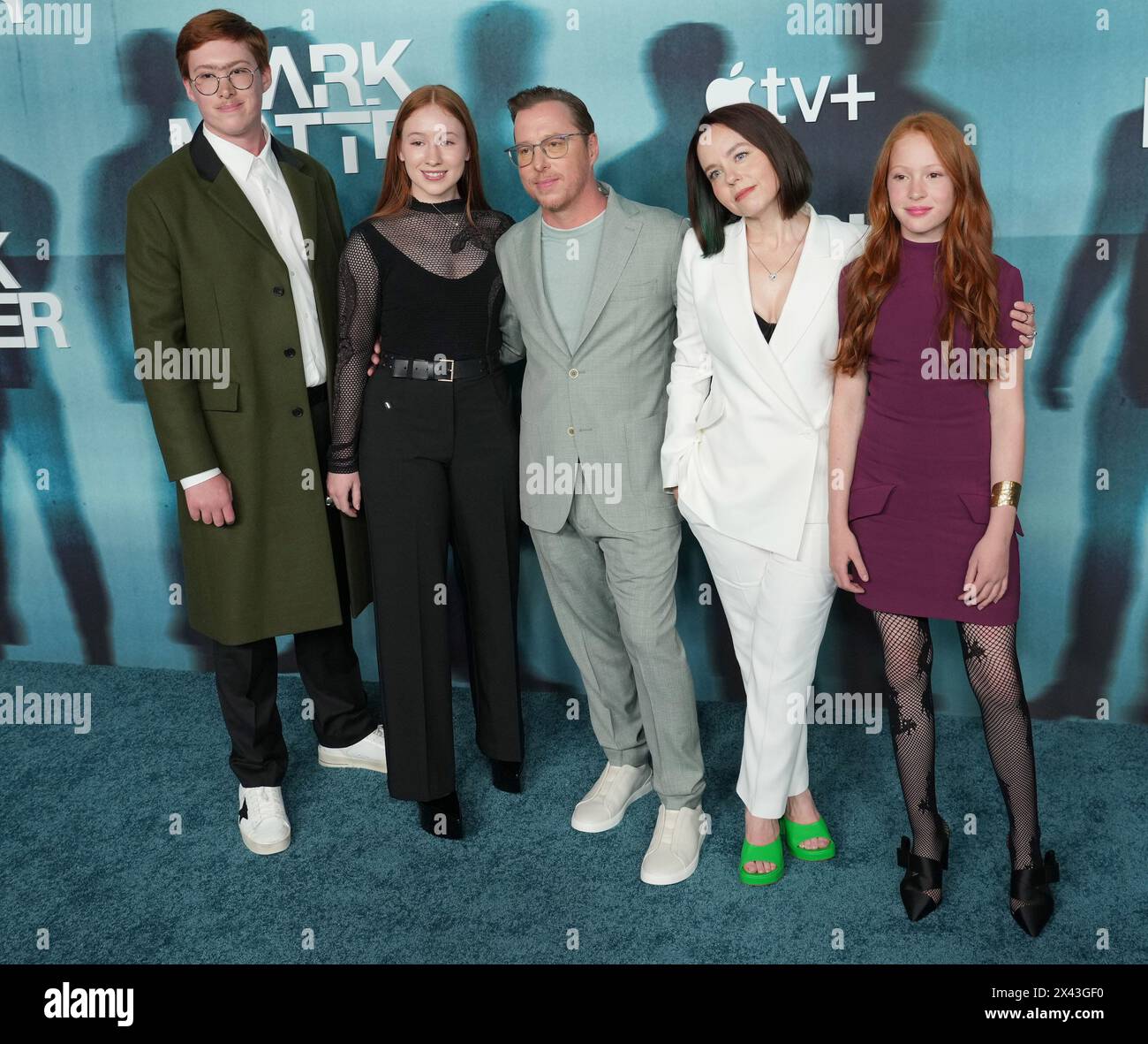(3rd L-R) Blake Crouch, Jacquelyn Ben-Zekry and Family at the Apple TV+ ...