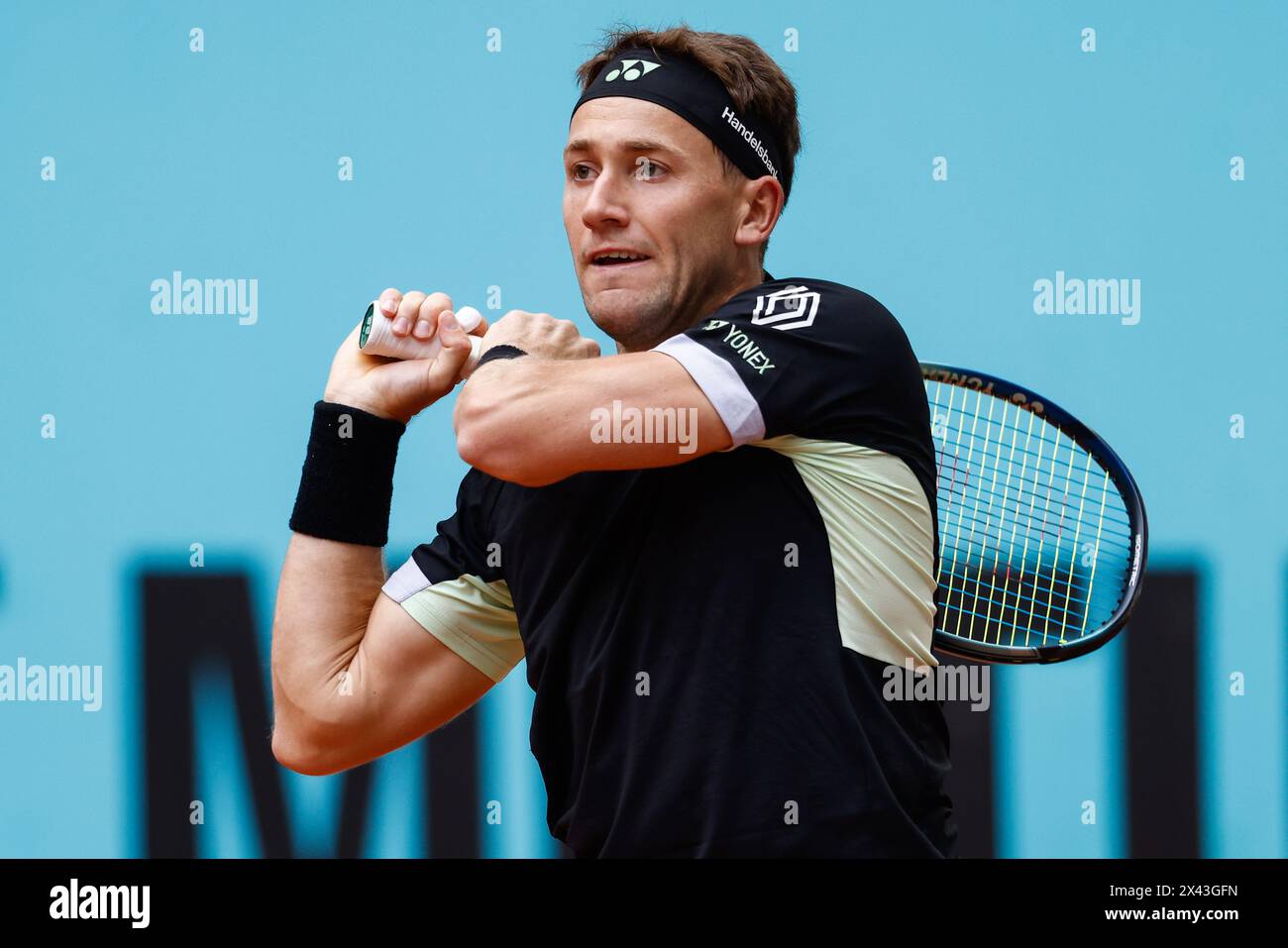 Casper Ruud of Norway in action against Cameron Norrie of Great Britain ...