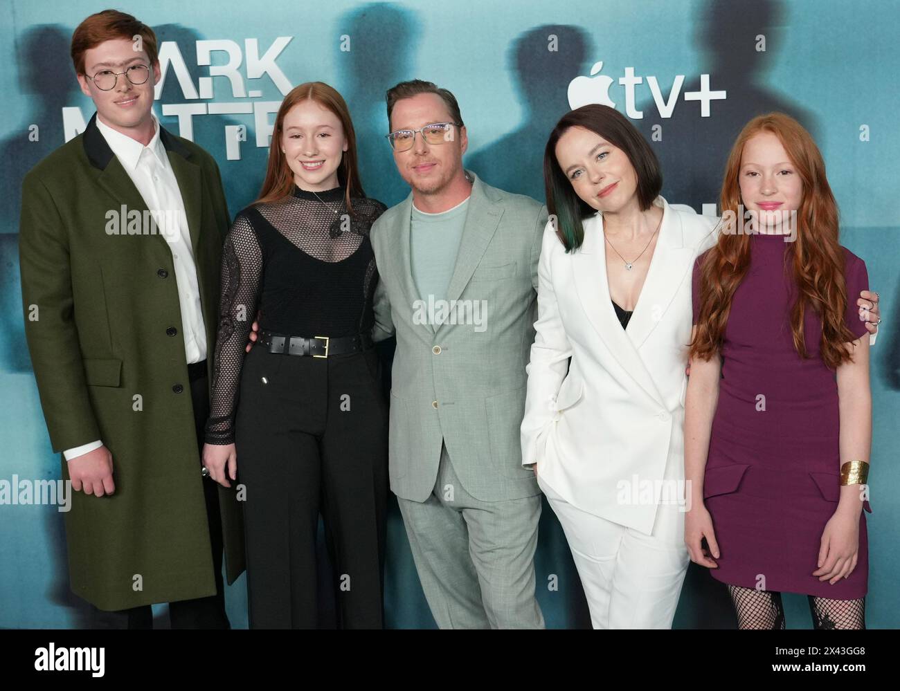 (3rd L-R) Blake Crouch, Jacquelyn Ben-Zekry and Family at the Apple TV+ ...