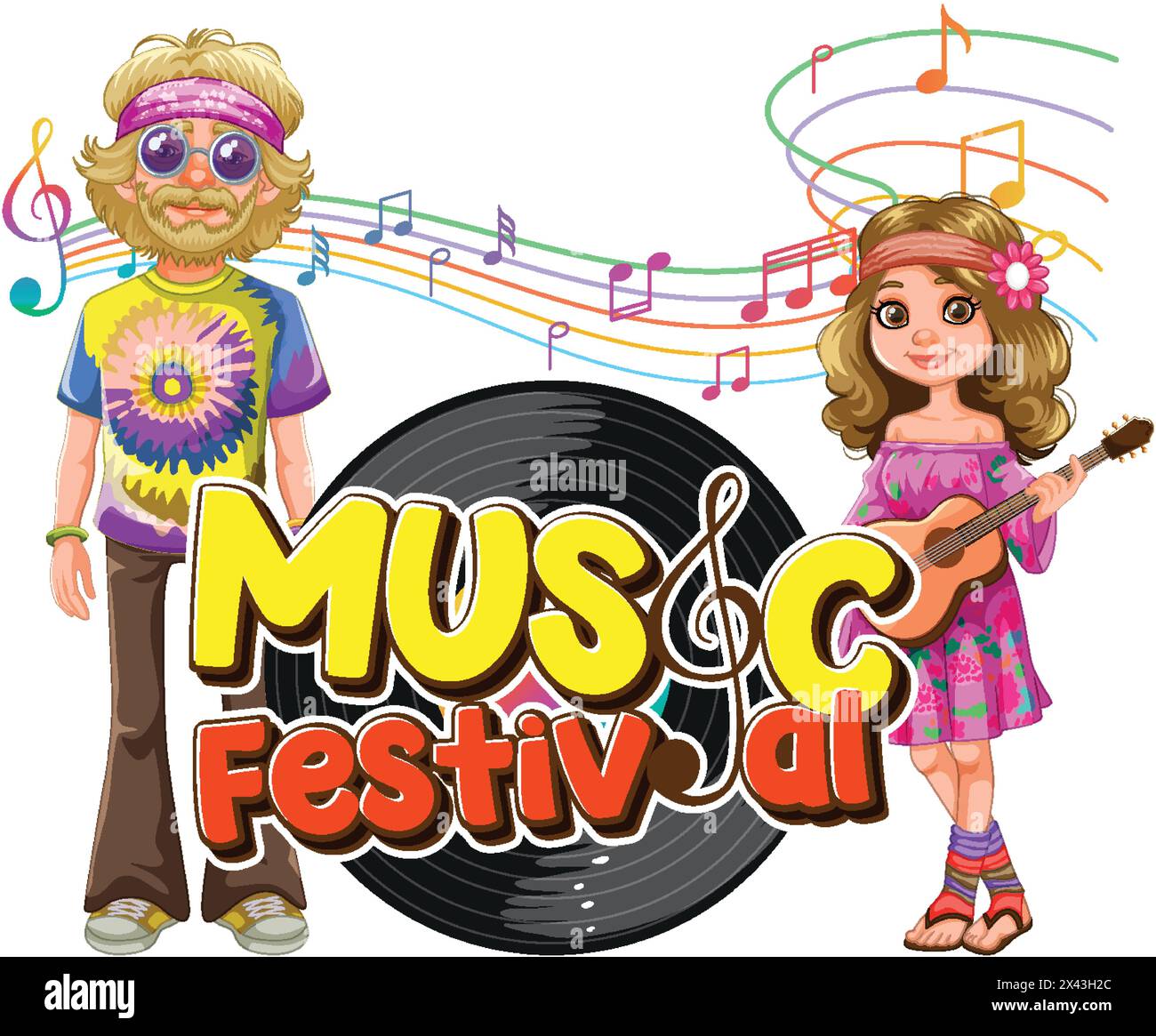 1960s music notes Stock Vector Images - Alamy